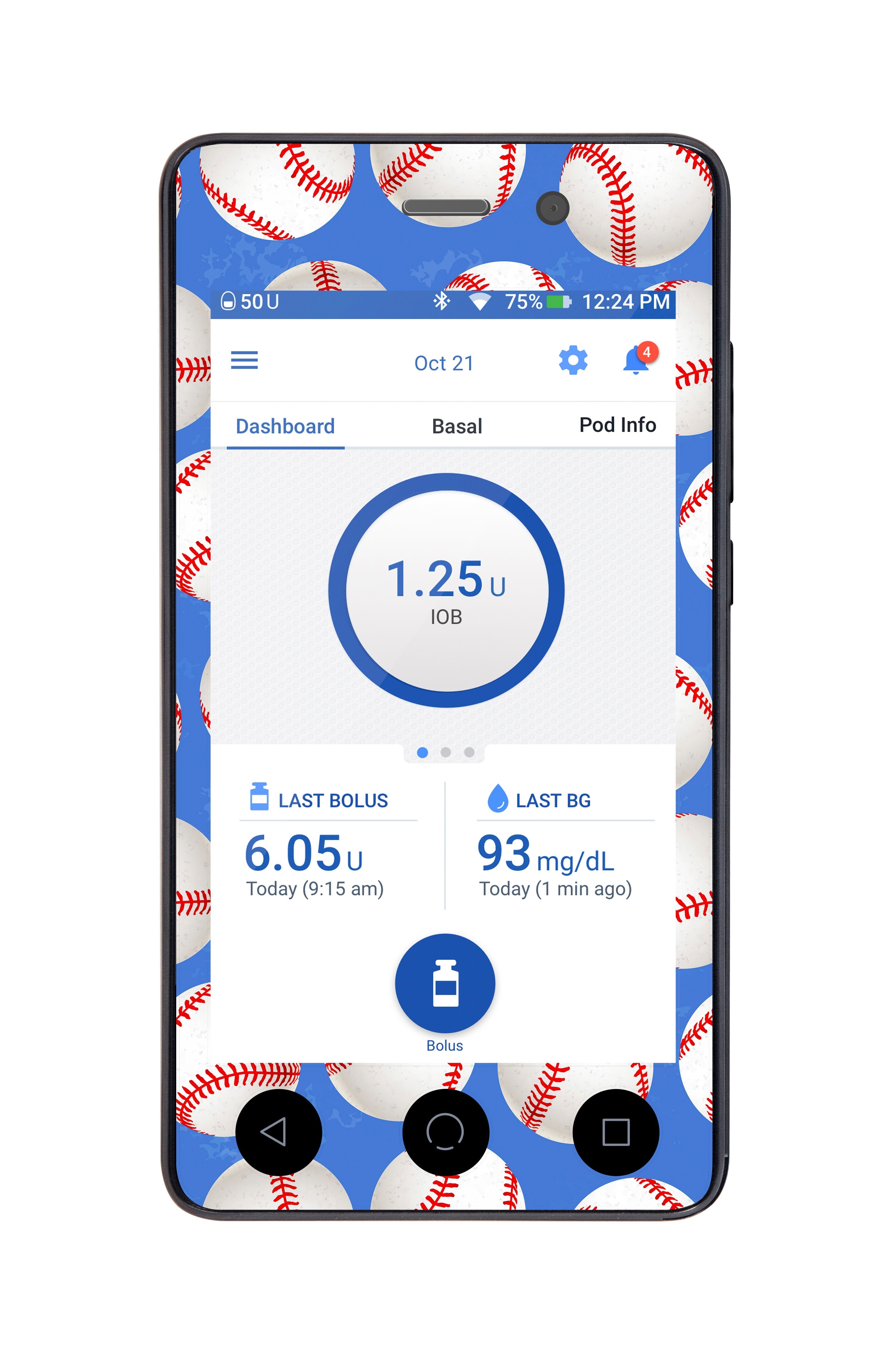 Play Ball Sticker for Omnipod DASH® PDM – Pump Peelz