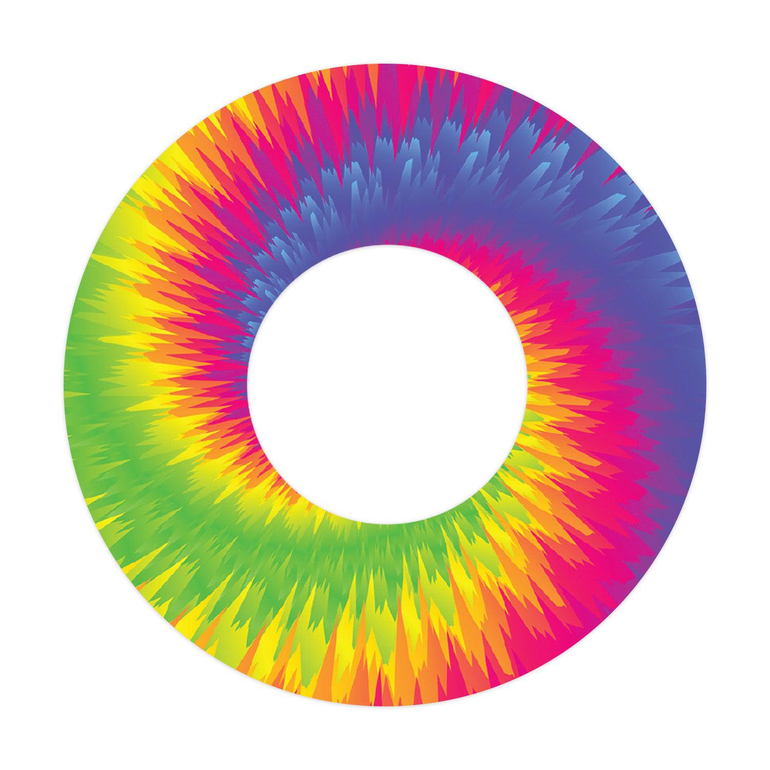 Rainbow Tie Dye Patch Tape Designed for the FreeStyle Libre 2