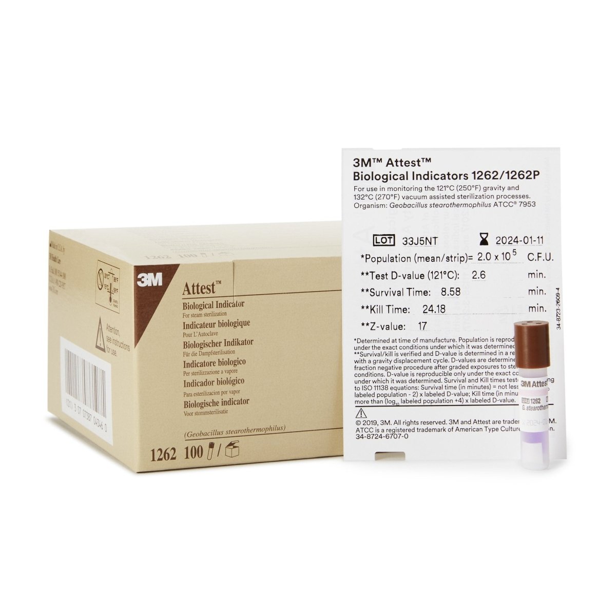 3M Attest 48 Hour Biological Indicator Vial For Steam Sterilization