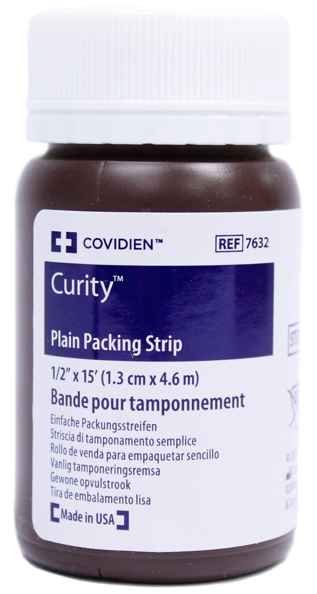 Curity Nonimpregnated Wound Packing Strip, ½ Inch x 5 Yard - Cart Health