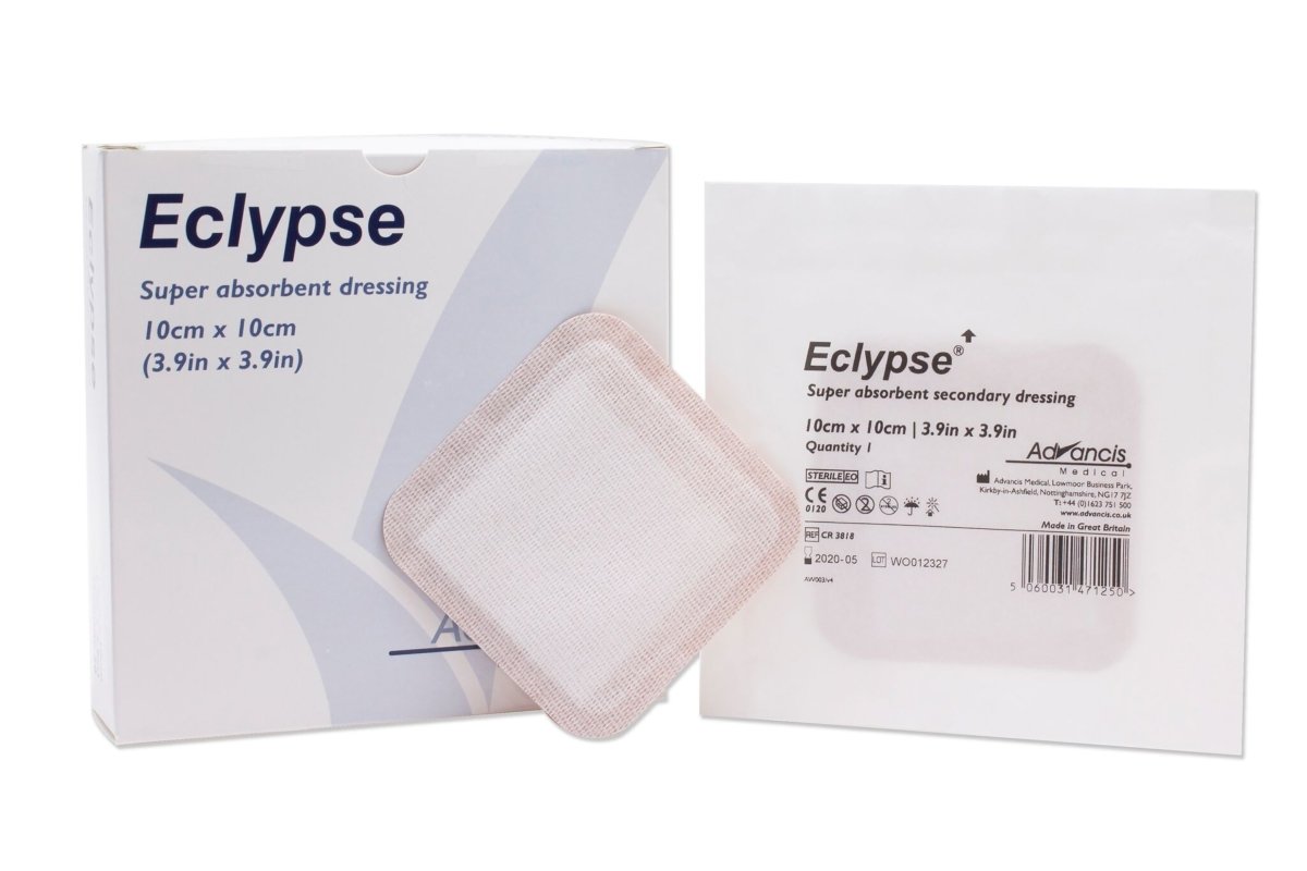 Eclypse Super Absorbent Wound Dressing, 4 x 4 Inch - Cart Health