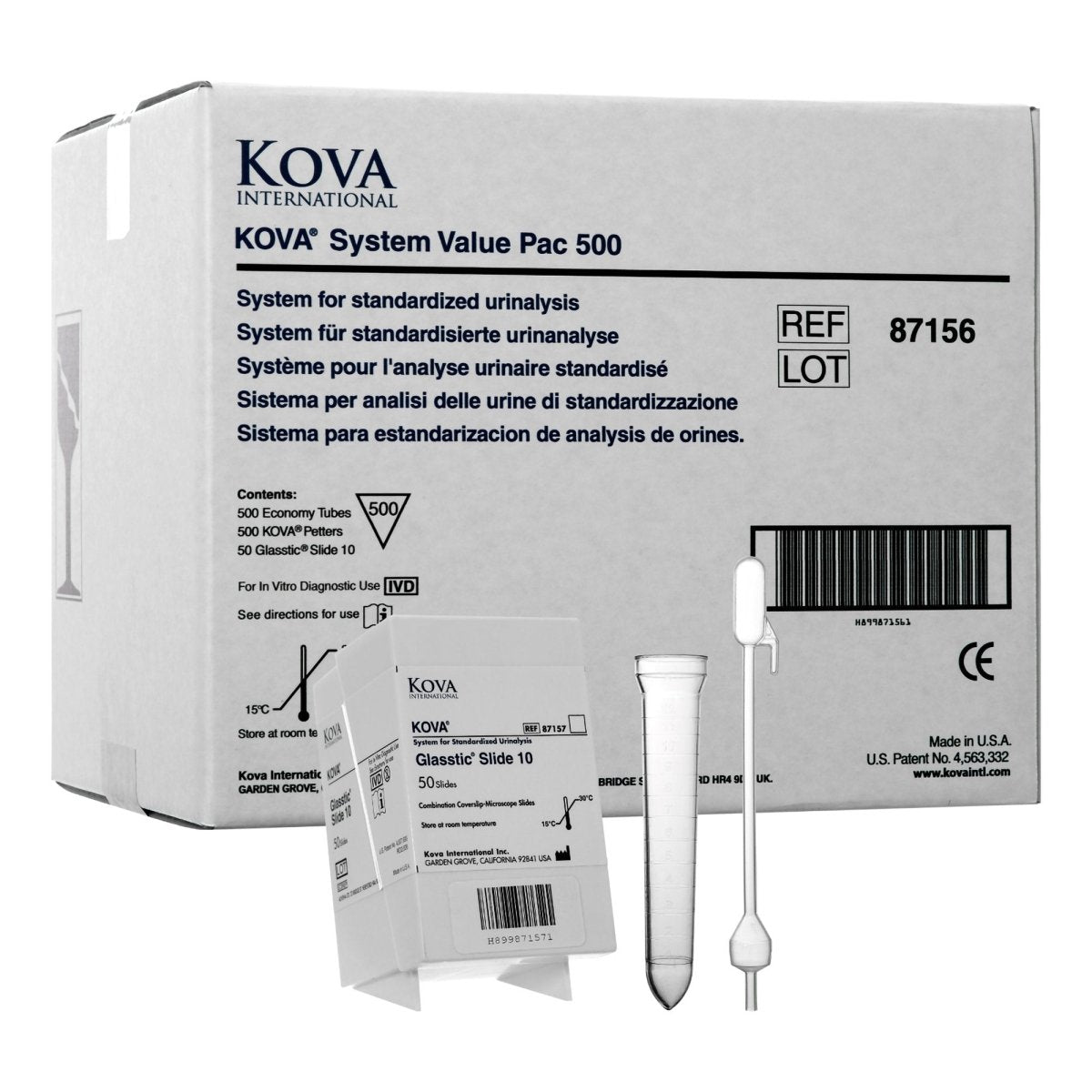 Kova System Pac 500 System Urinalysis Consumables Kit