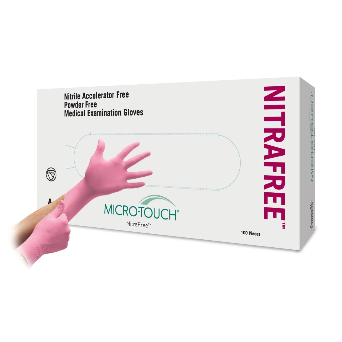Micro Touch Nitrafree Nitrile Exam Gloves