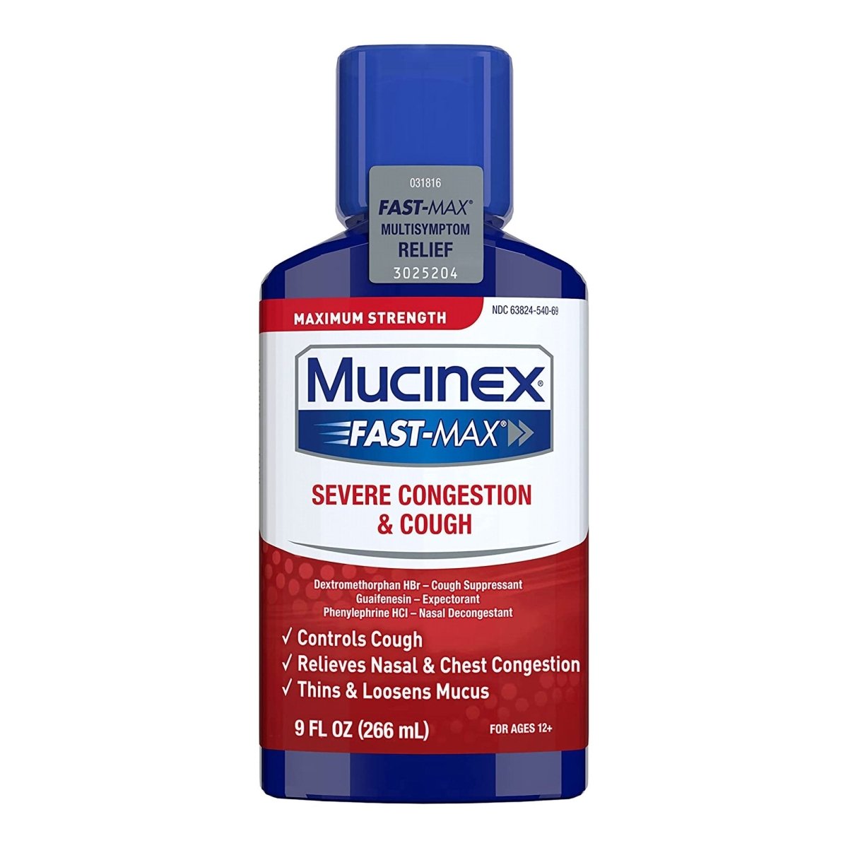 Mucinex Fast Max Severe Congestion & Cough Liquid Maximum Strength
