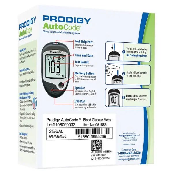 Prodigy AutoCode Blood Glucose Meter | Diabetes Supplies